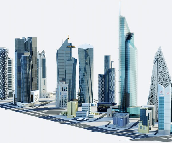 ArtStation - Doha - west bay towers | Resources