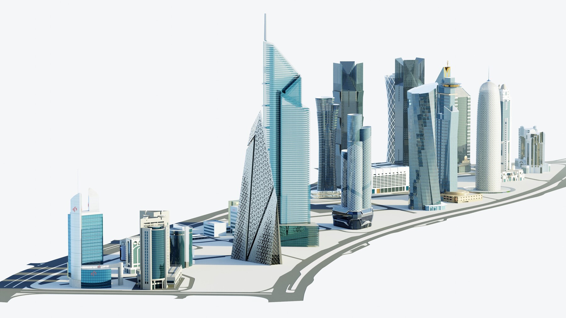 ArtStation - Doha - west bay towers | Resources