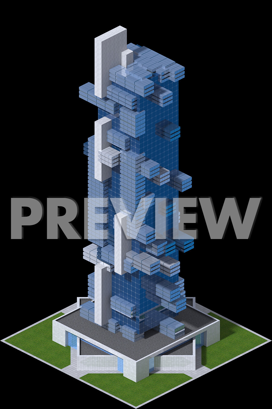 ArtStation - Architecture (Tile#0033, 1x1) – Dimetric Projection ...