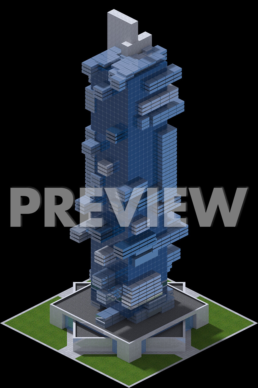 ArtStation - Architecture (Tile#0033, 1x1) – Dimetric Projection ...