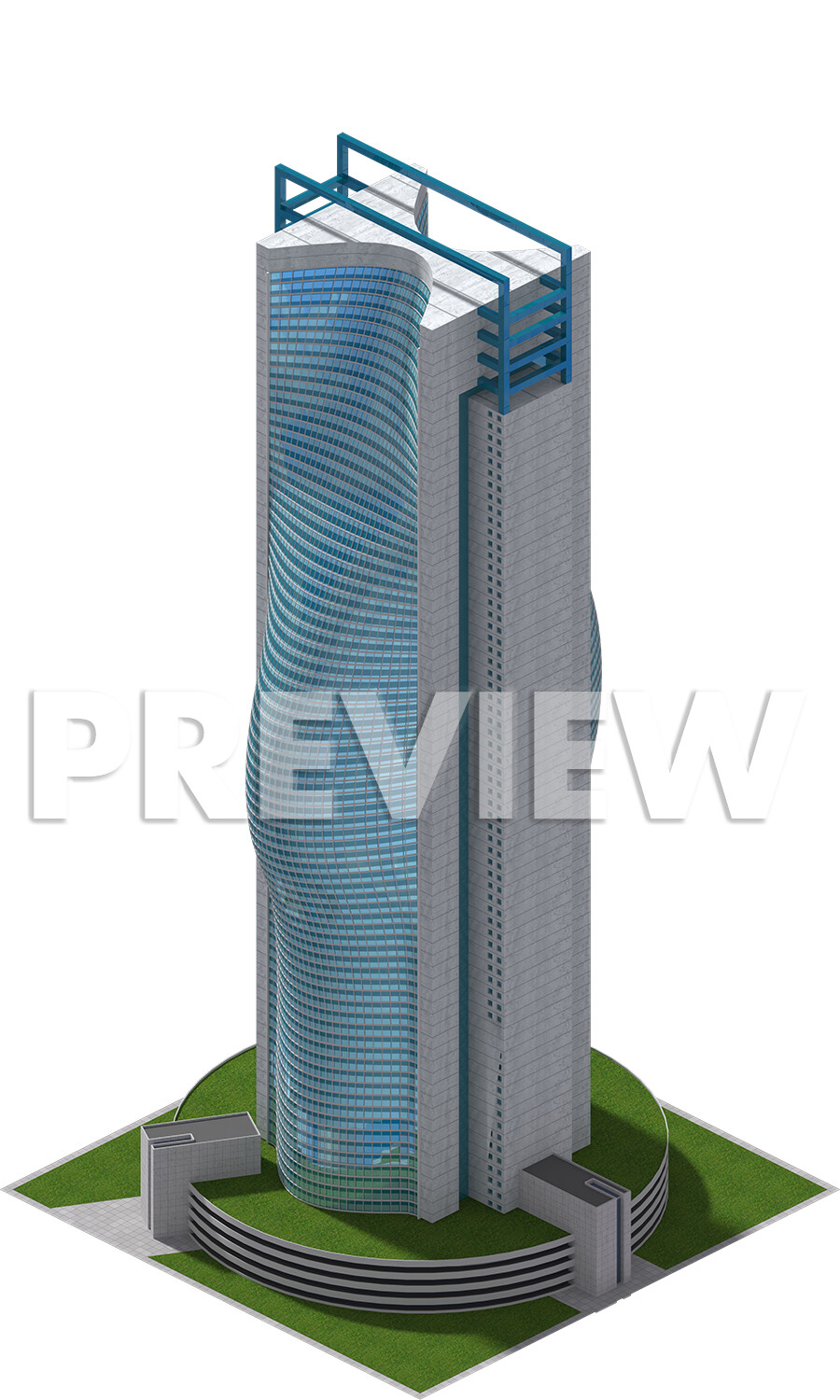 ArtStation - Architecture (Tile#0036, 1x1) – Dimetric Projection ...