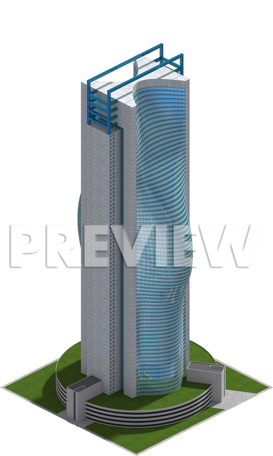 ArtStation - Architecture (Tile#0036, 1x1) – Dimetric Projection ...