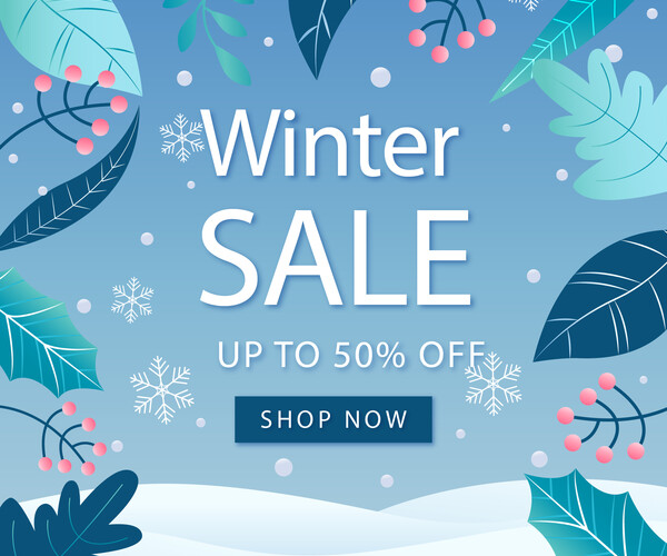 ArtStation - Gradient winter sale illustration AI and EPS Template File ...