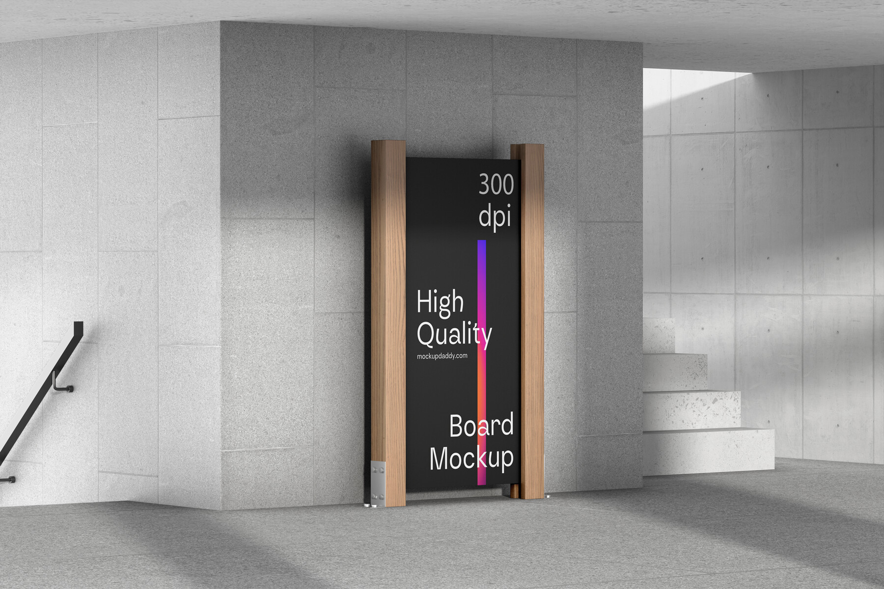 ArtStation - Wooden Advertising Board Mockup | Artworks