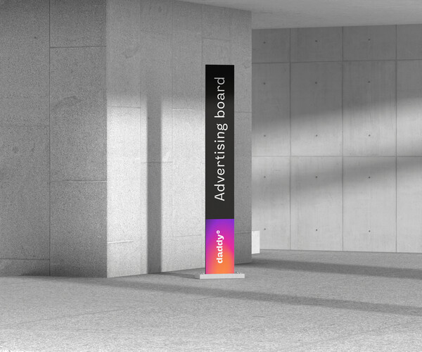 ArtStation - Slim Advertising Board Mockup | Artworks
