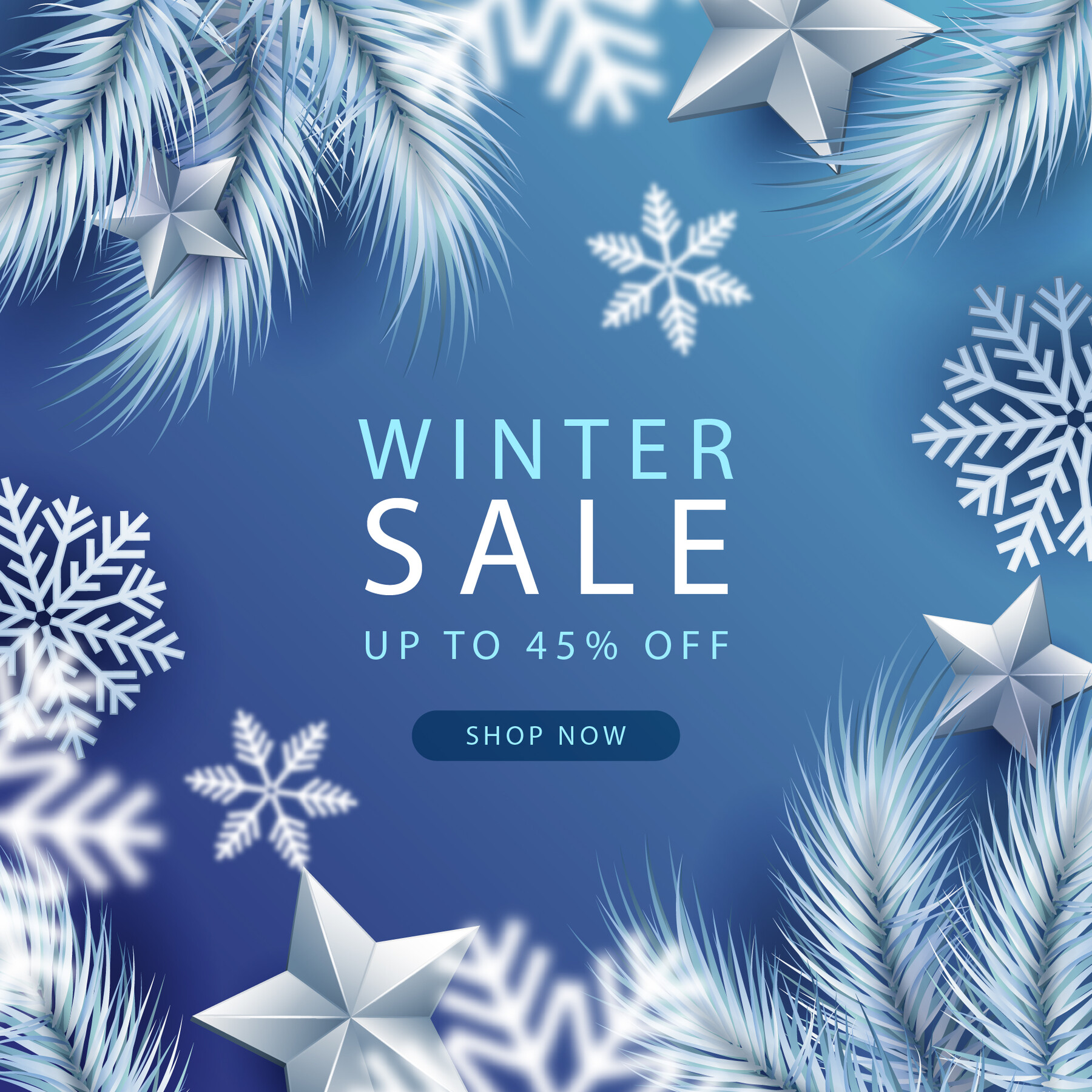 ArtStation - Realistic winter sale AI and EPS Template File | Artworks
