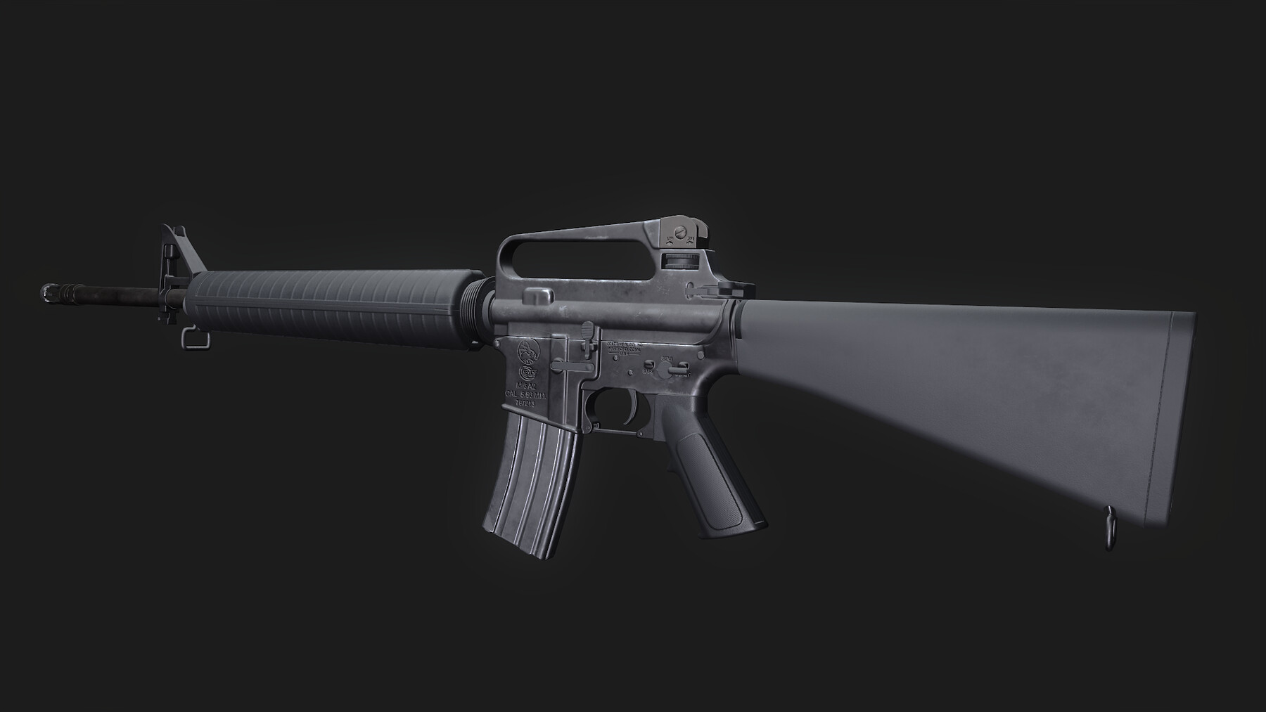ArtStation - Game ready - Colt M16A2 Assault Rifle + M727 Government ...