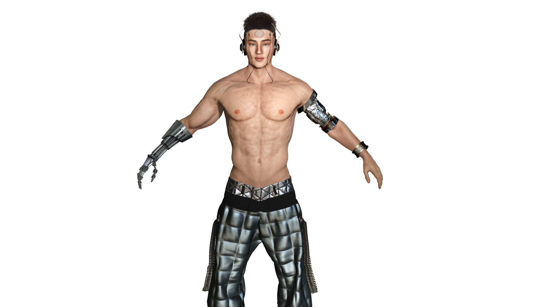 ArtStation - AAA 3D Cyborg Futuristic Male 02 - Game Ready Realistic ...