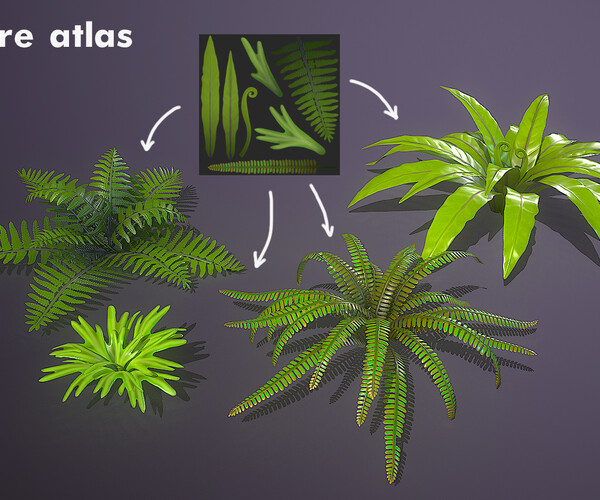 ArtStation - Ferns Pack | Game Assets