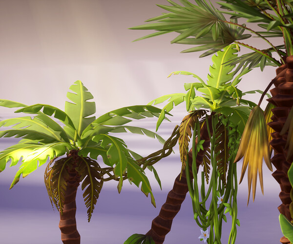 ArtStation - Stylized Jungle Plants | Game Assets