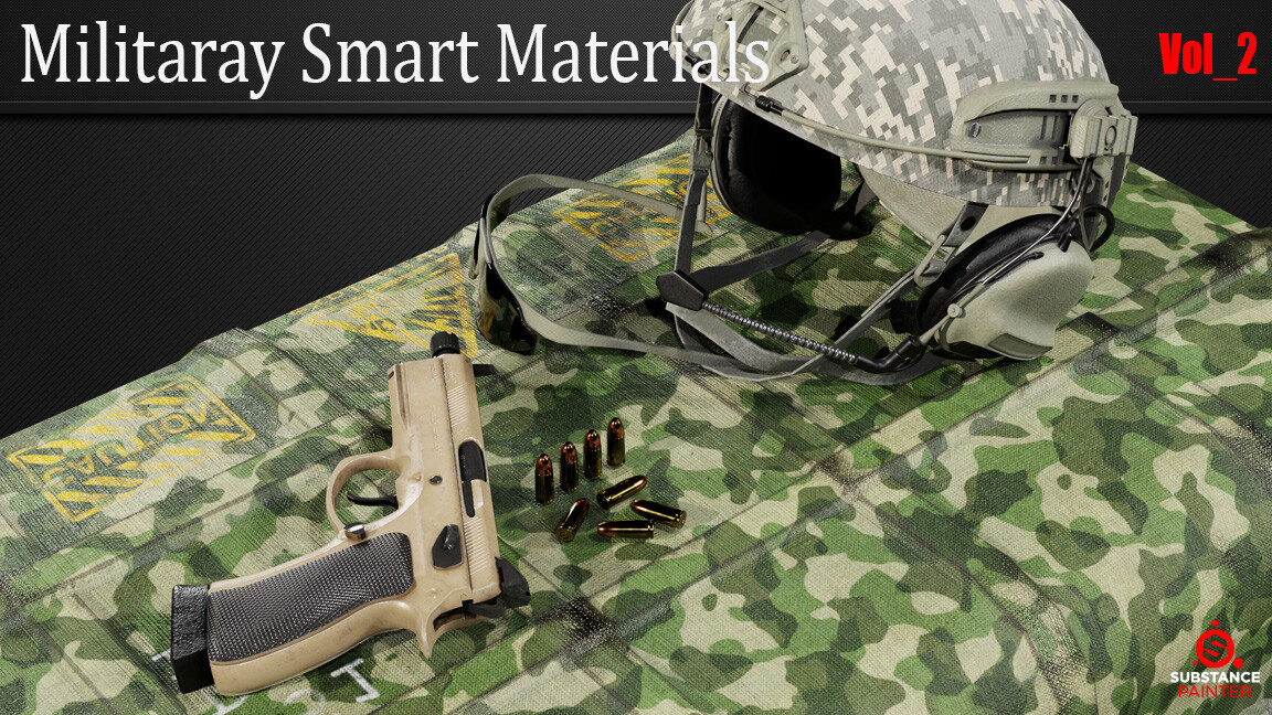 ArtStation - Military Smart Materials +4K PBR Texture Vol_2 | Game Assets