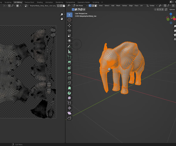 ArtStation - Baby Elephant Rigged and Animation Unity V02 | Game Assets