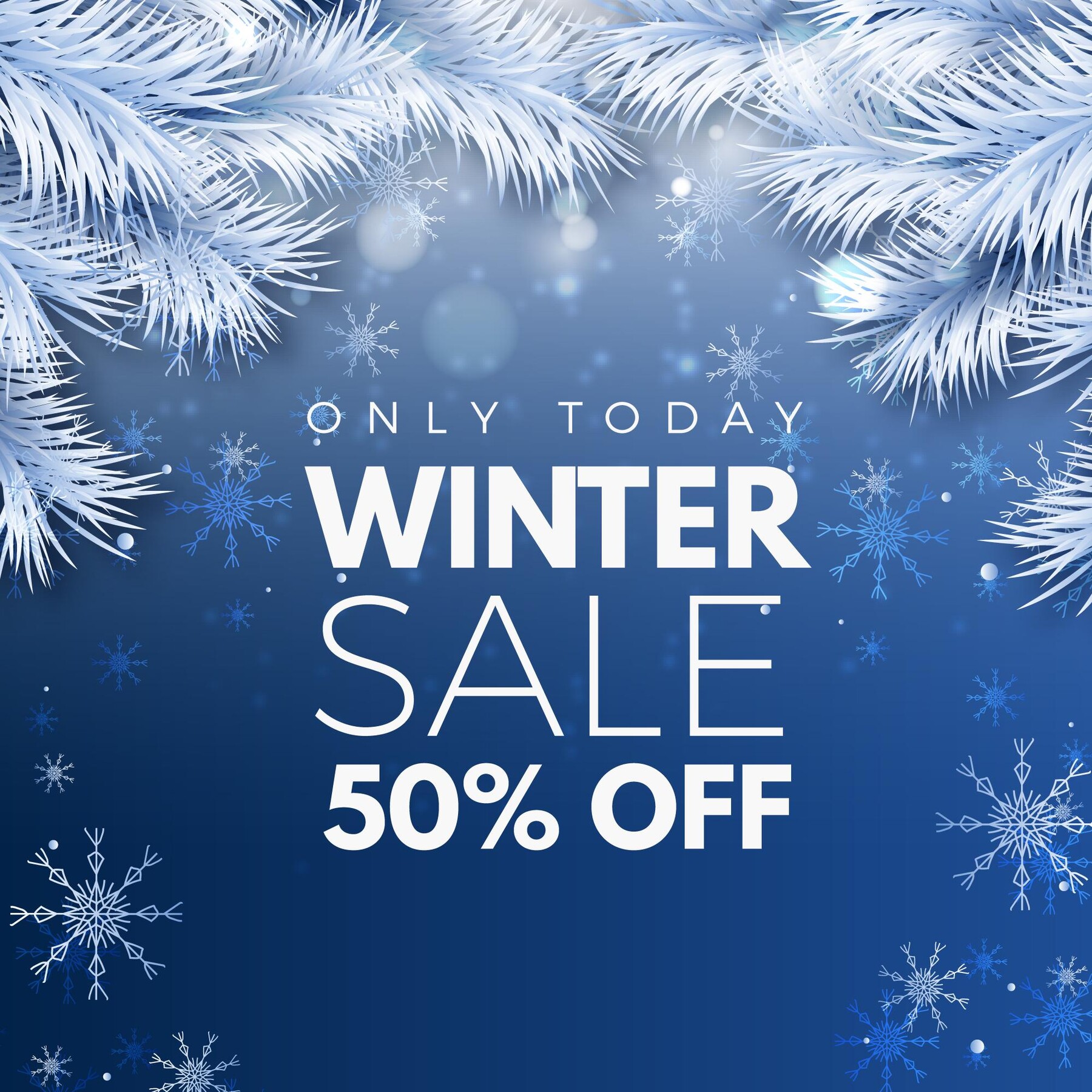 ArtStation - Realistic winter sale offer AI and EPS Template File ...