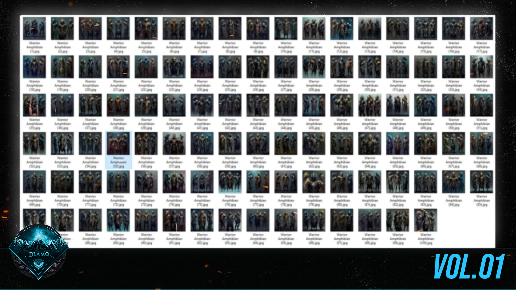 ArtStation - 3*100 Warrior Amphibian Reference | Artworks