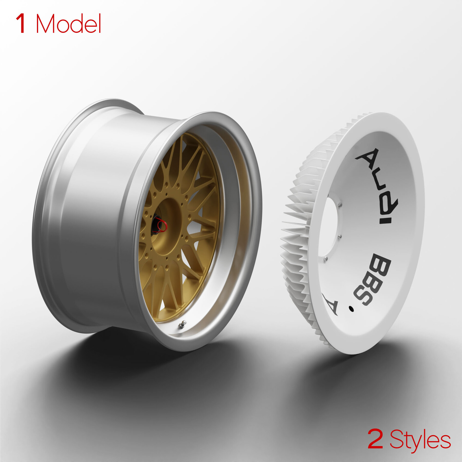 ArtStation - BBS Turbofan Rim/Wheel Audi 90 quattro IMSA GTO 3D Model ...