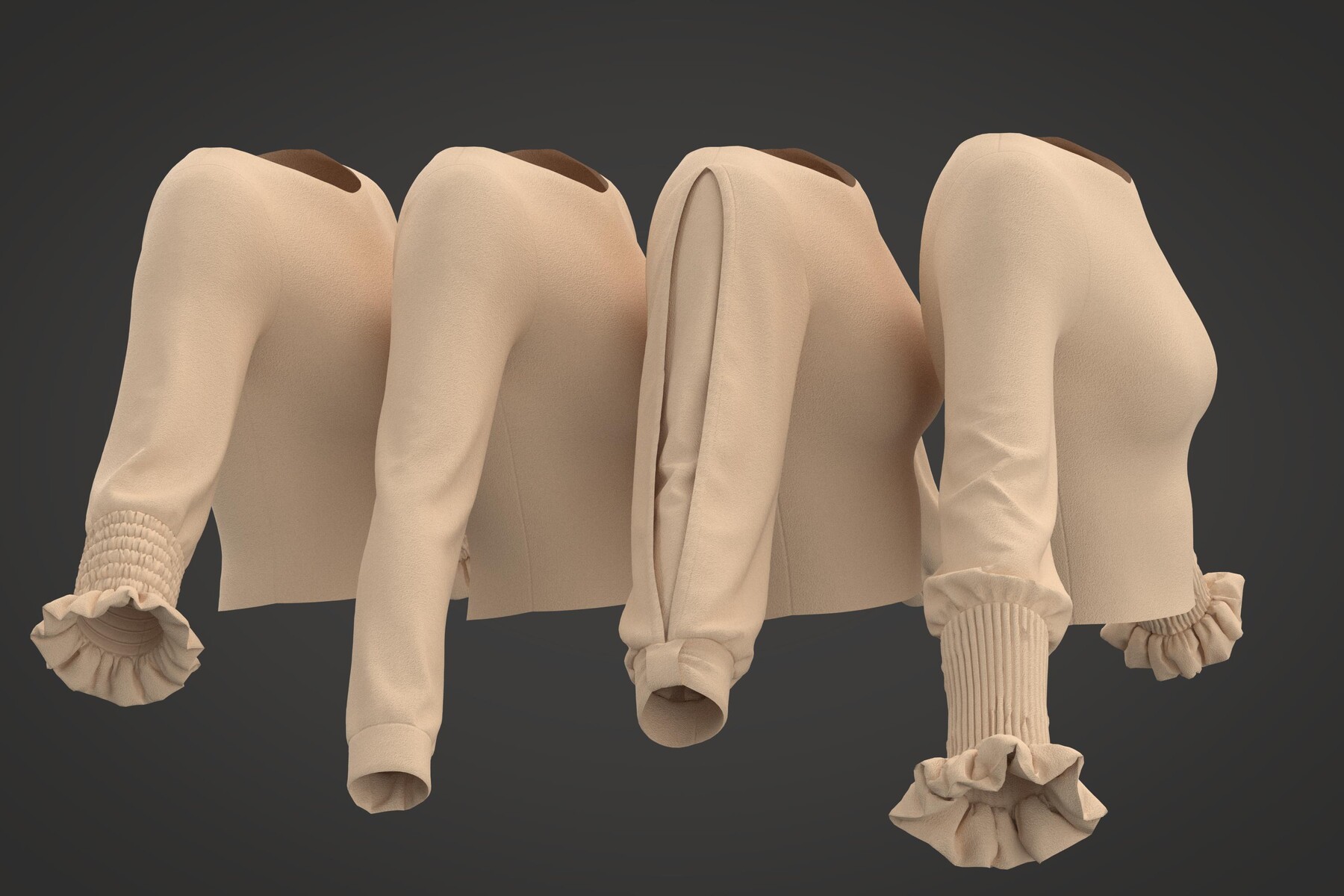 ArtStation - 40 Women's Sleeve + Zprj +Fbx +Obj | Game Assets
