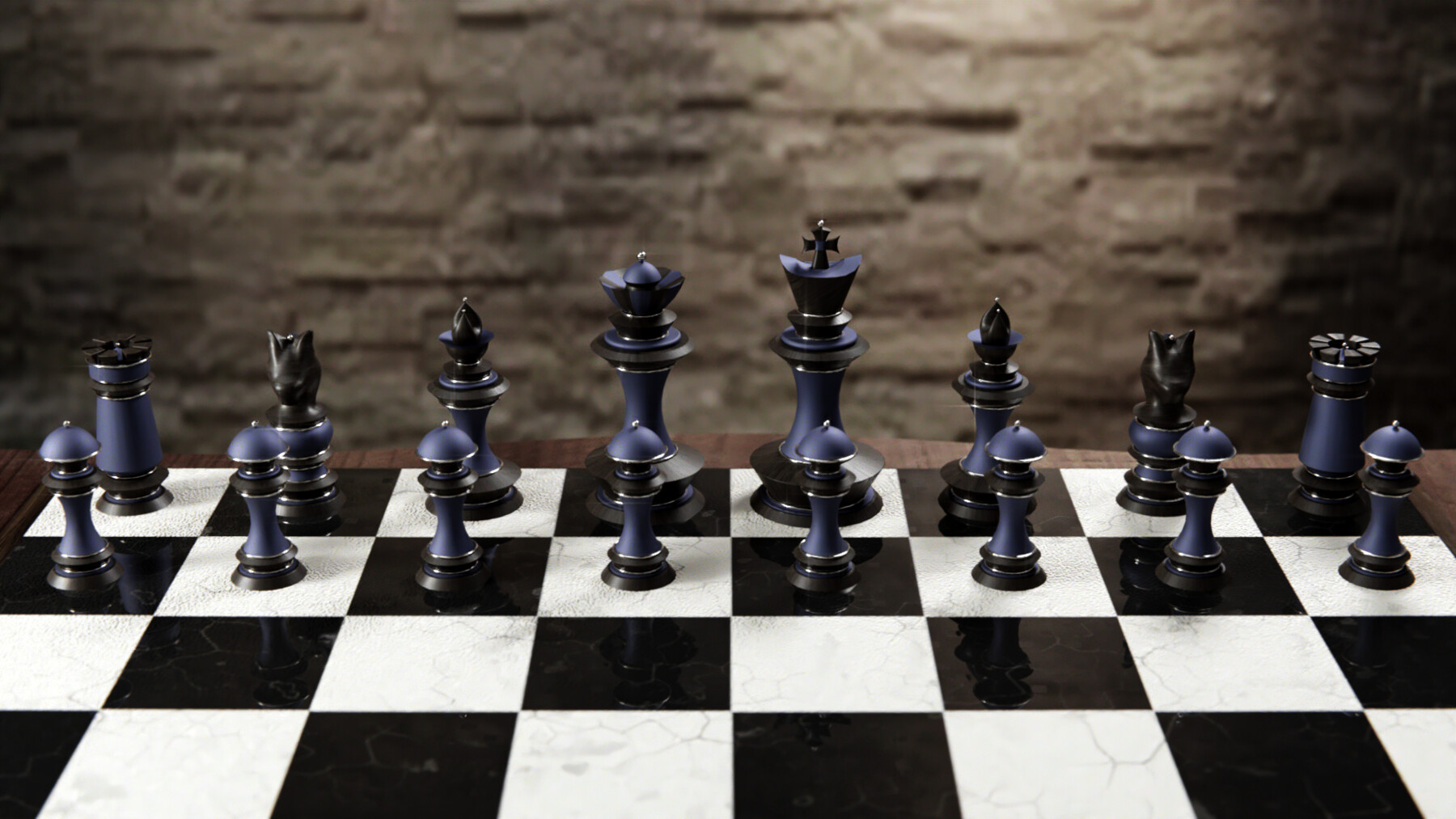 ArtStation - Chess Set Table | Game Assets