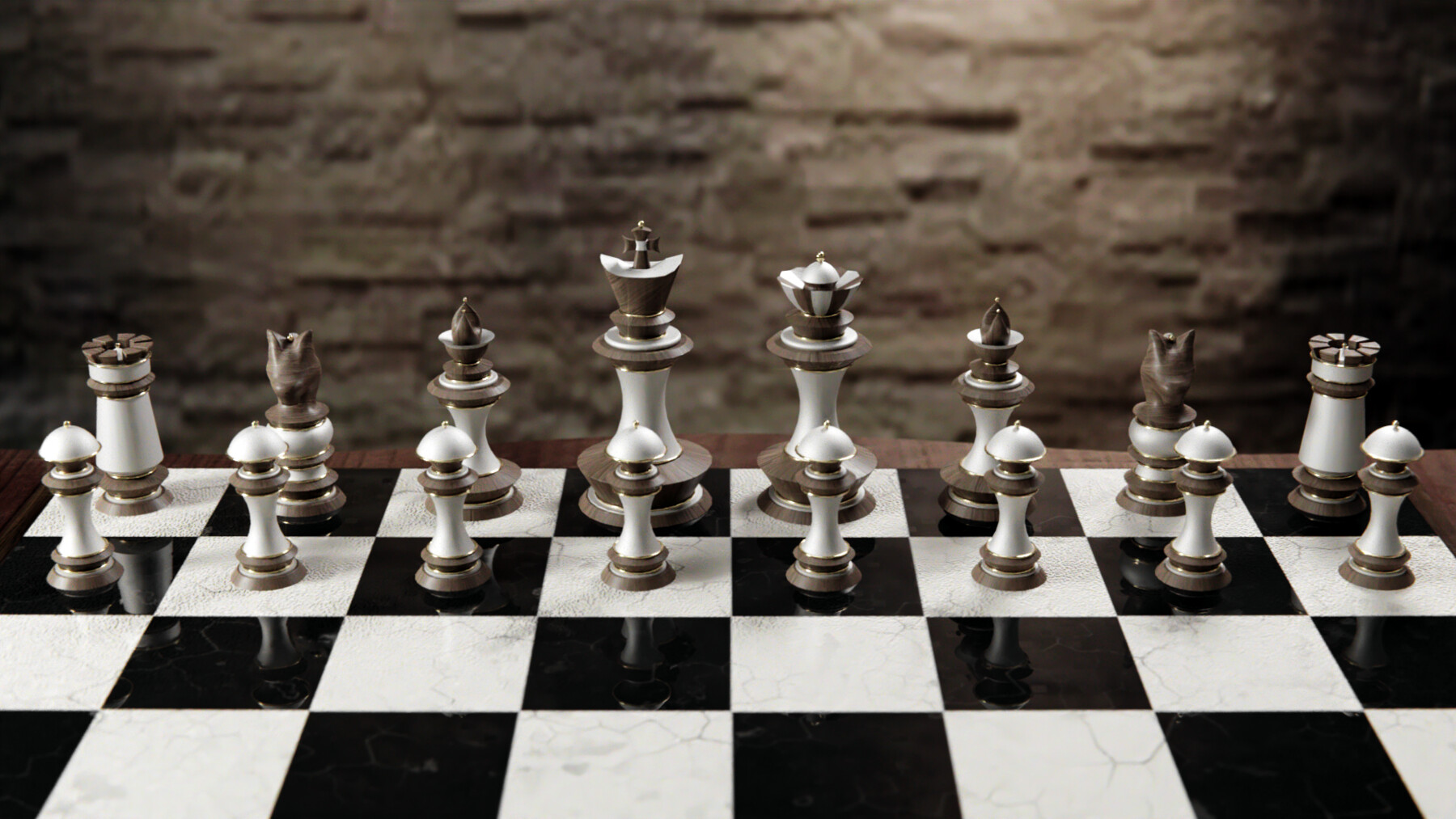 ArtStation - Chess Set Table | Game Assets