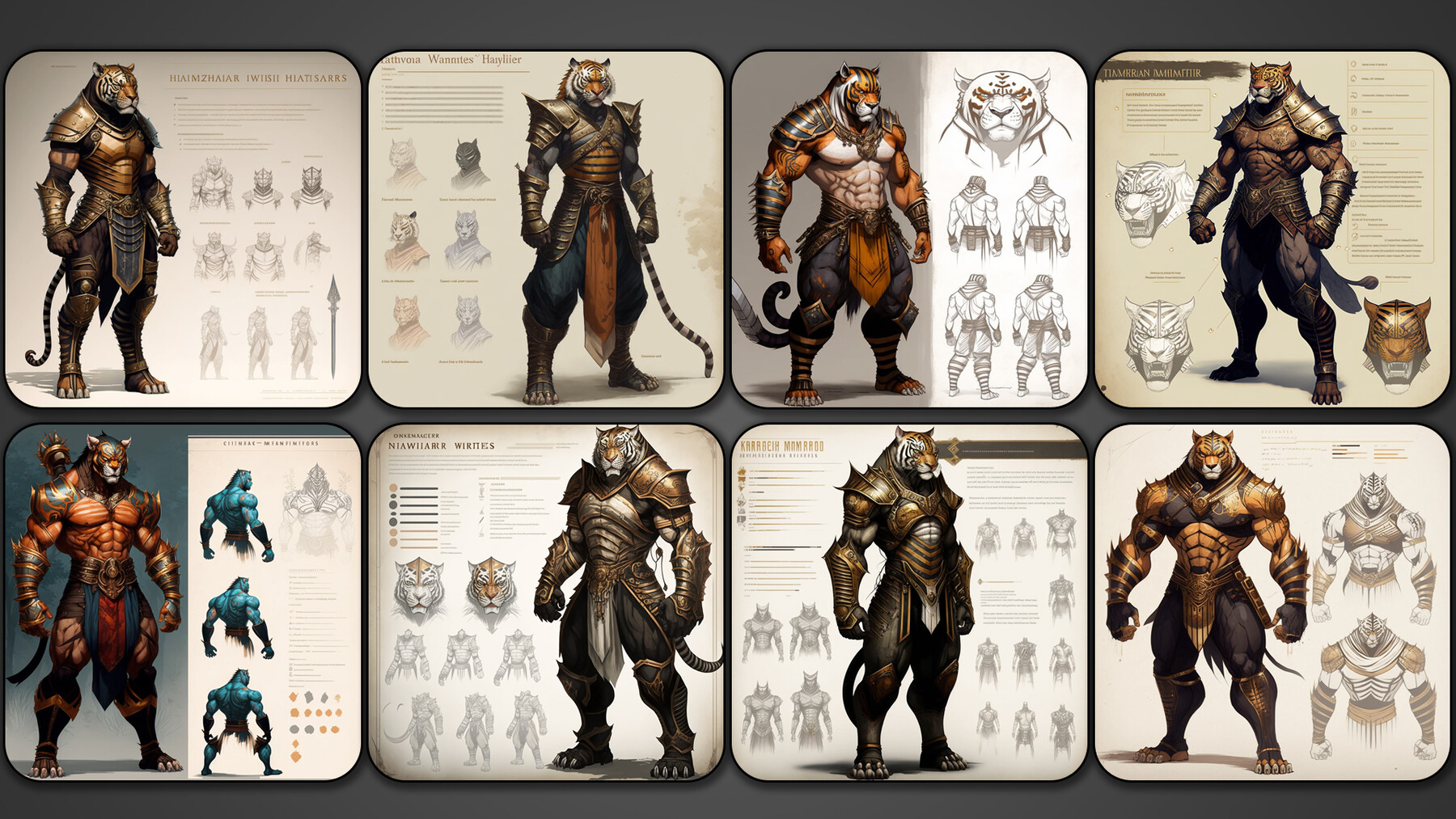 ArtStation - 200 Tiger Warrior-Concept Reference Pack Vol.02 | Artworks