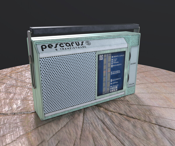 ArtStation - Radio Vintage (Prop, 3D Asset) | Game Assets
