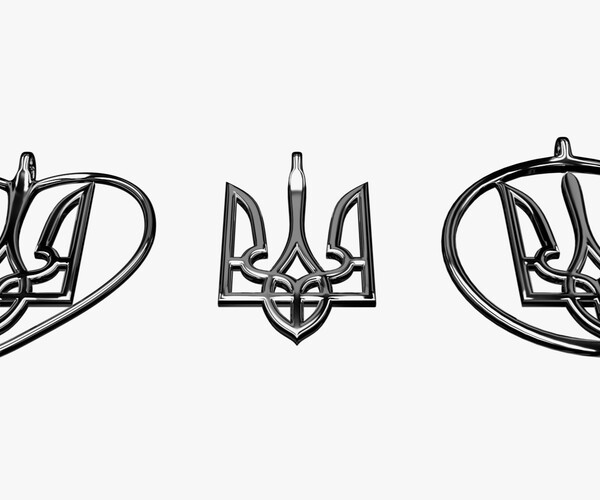 ArtStation - 3D Tryzub pendants | Resources