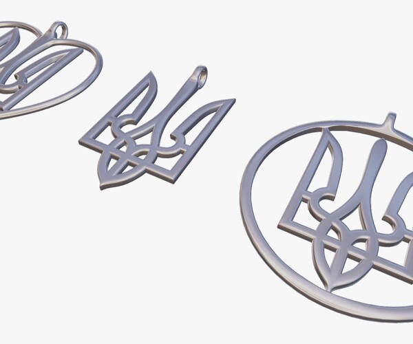 ArtStation - 3D Tryzub pendants | Resources