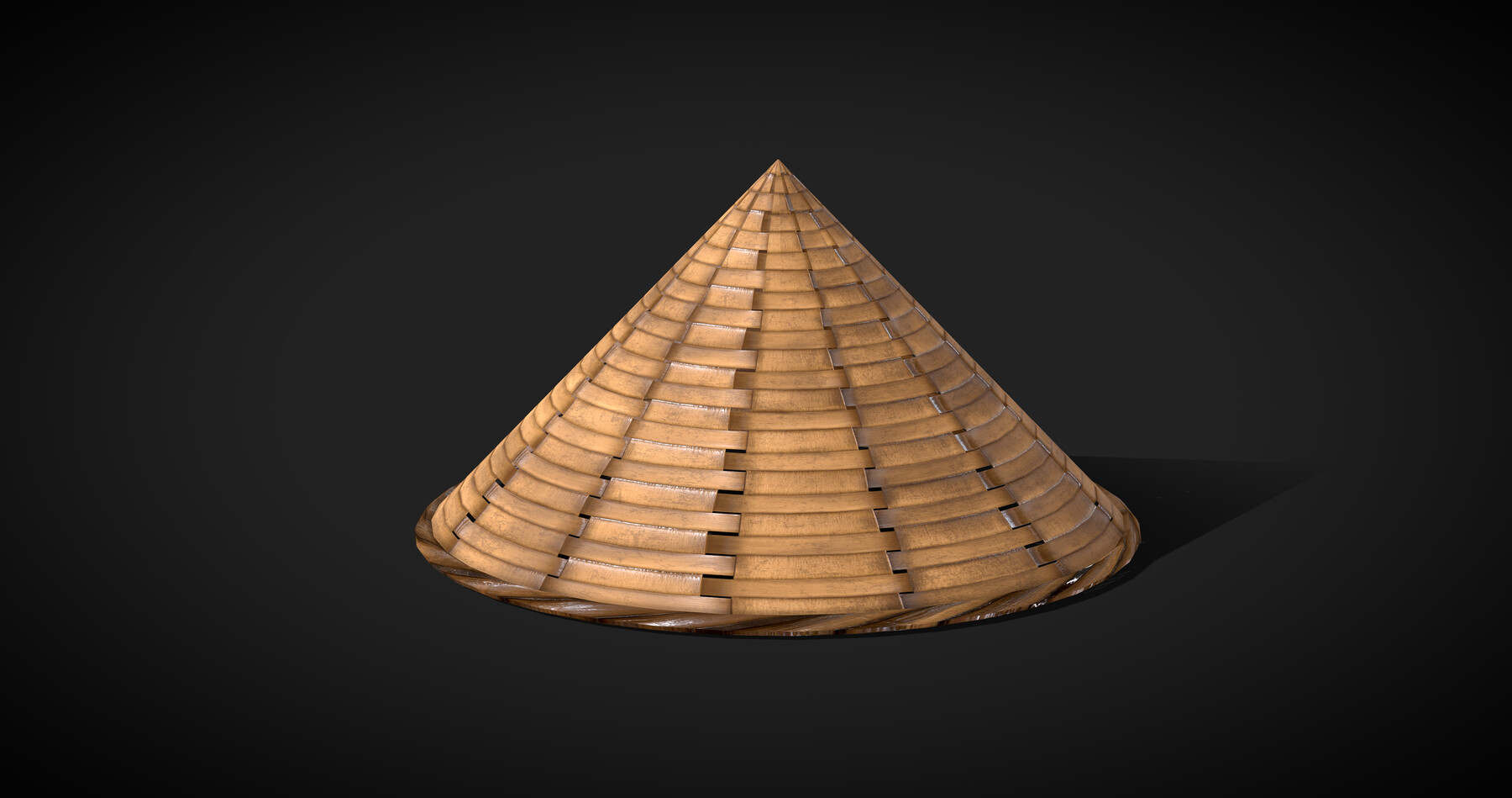 ArtStation - Conical Asian Hat - low poly 3D model | Game Assets