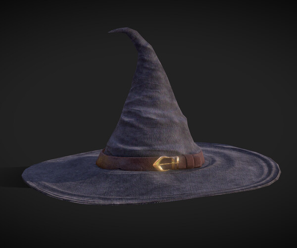 ArtStation - Wizard Witch Hat - low poly 3D model | Game Assets