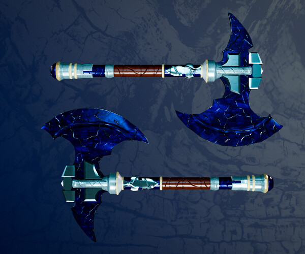ArtStation - Axe of Honor Low-poly 3D model | Game Assets