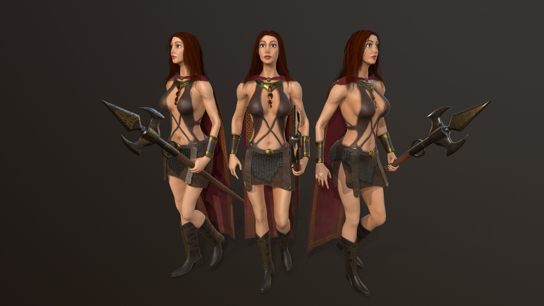 ArtStation - Freya - Low Poly Character 3D/ Rigged-Animated | Resources