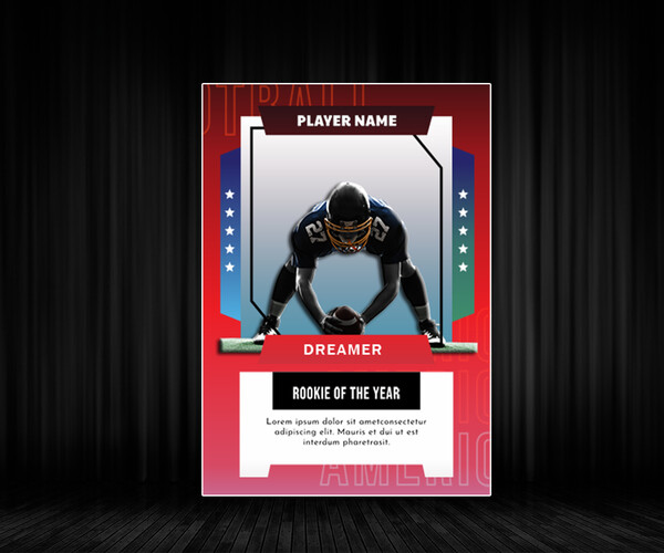 ArtStation - Sports Trading Card Photoshop template V4 | Artworks