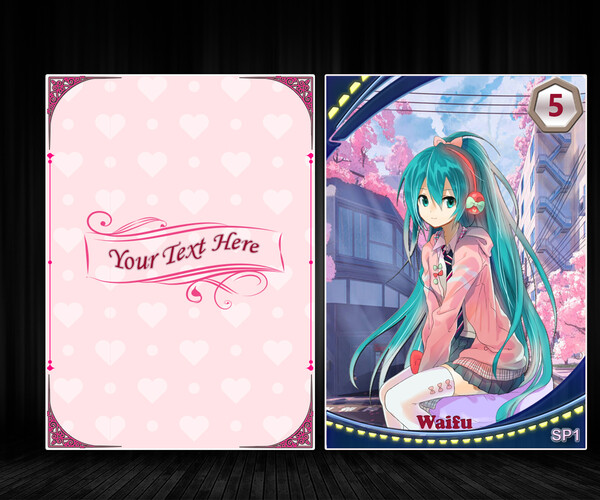 ArtStation - Anime Trading card game Psd Template | Artworks