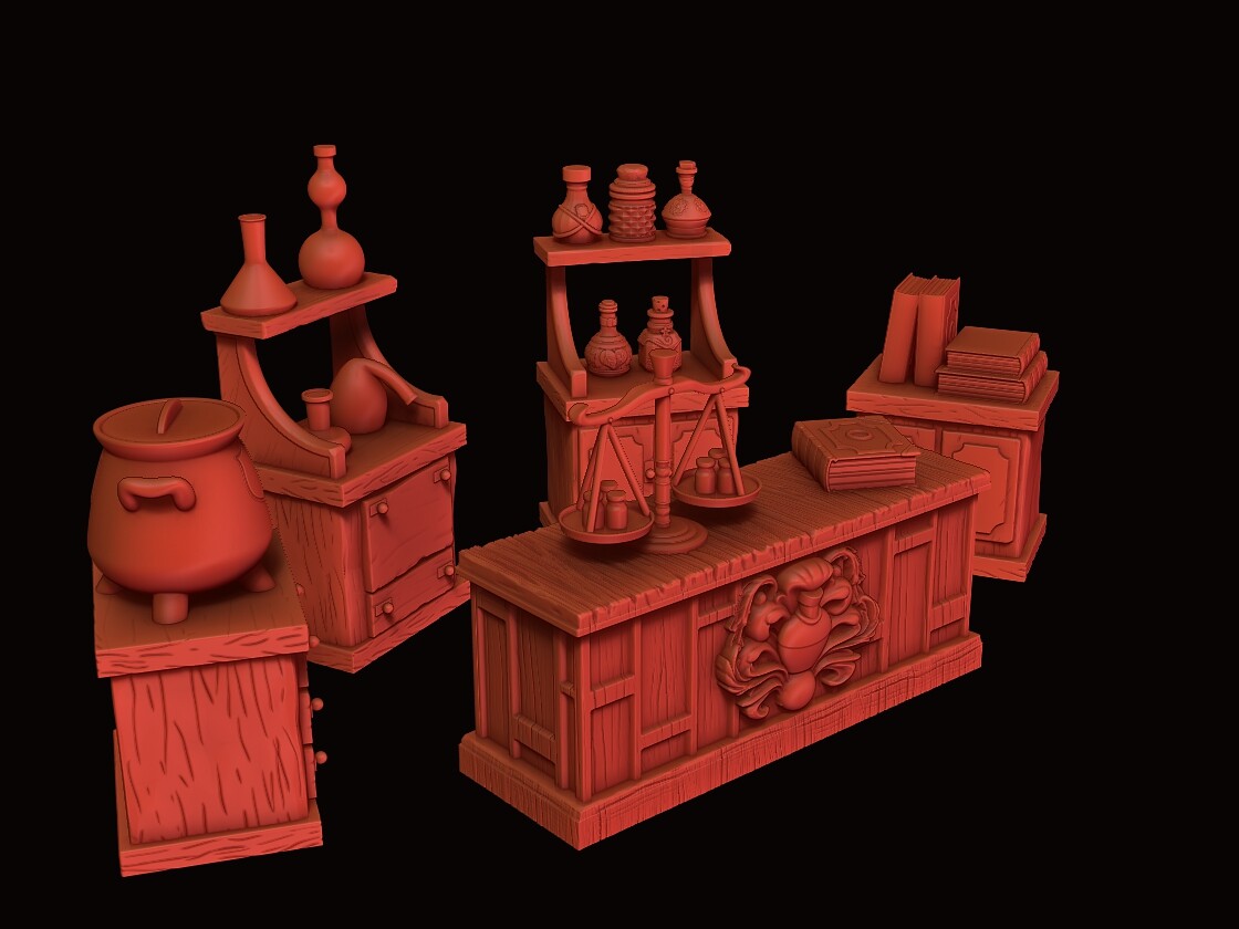 ArtStation - Magic Potions Store 3D print model | Resources