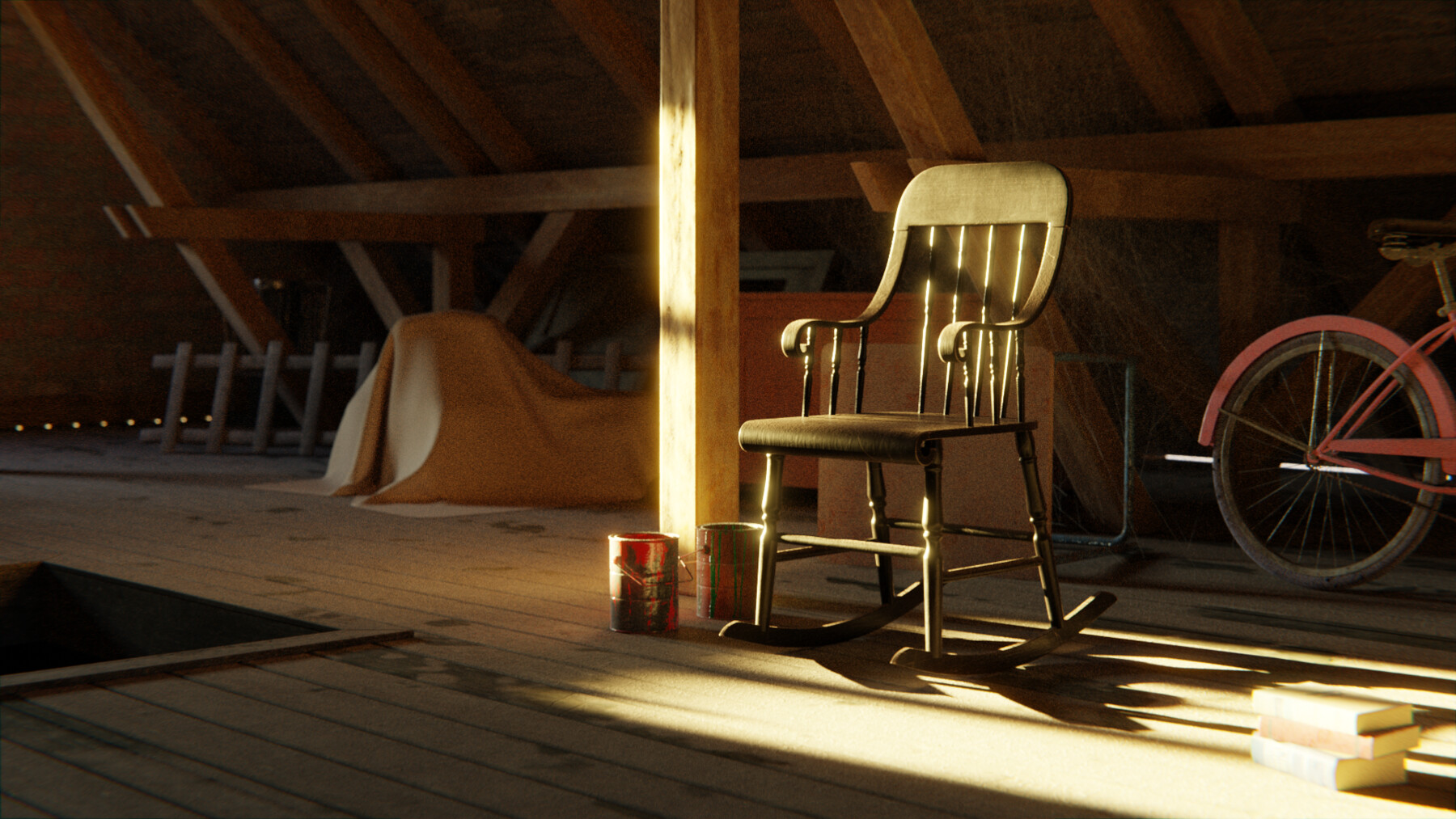 ArtStation - Attic 3d Scene | Resources