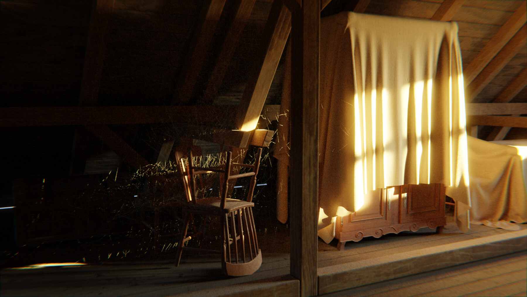 ArtStation - Attic 3d Scene | Resources