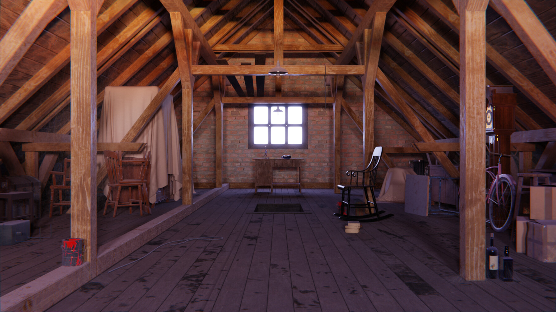 ArtStation - Attic 3d Scene | Resources