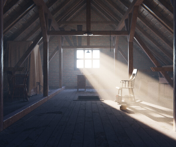 ArtStation - Attic 3d Scene | Resources