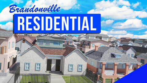 ArtStation - Brandonville Residential Vol. 1: Set of 18 Unique 3D House ...
