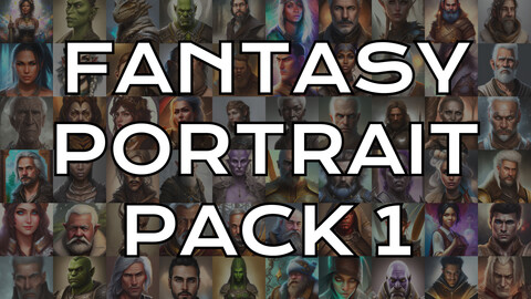 ArtStation - VTT / TTRPG - Fantasy Portrait Pack 6 - 200 Characters ...