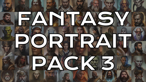 ArtStation - VTT / TTRPG - Fantasy Portrait Pack 2 - 200 Characters ...