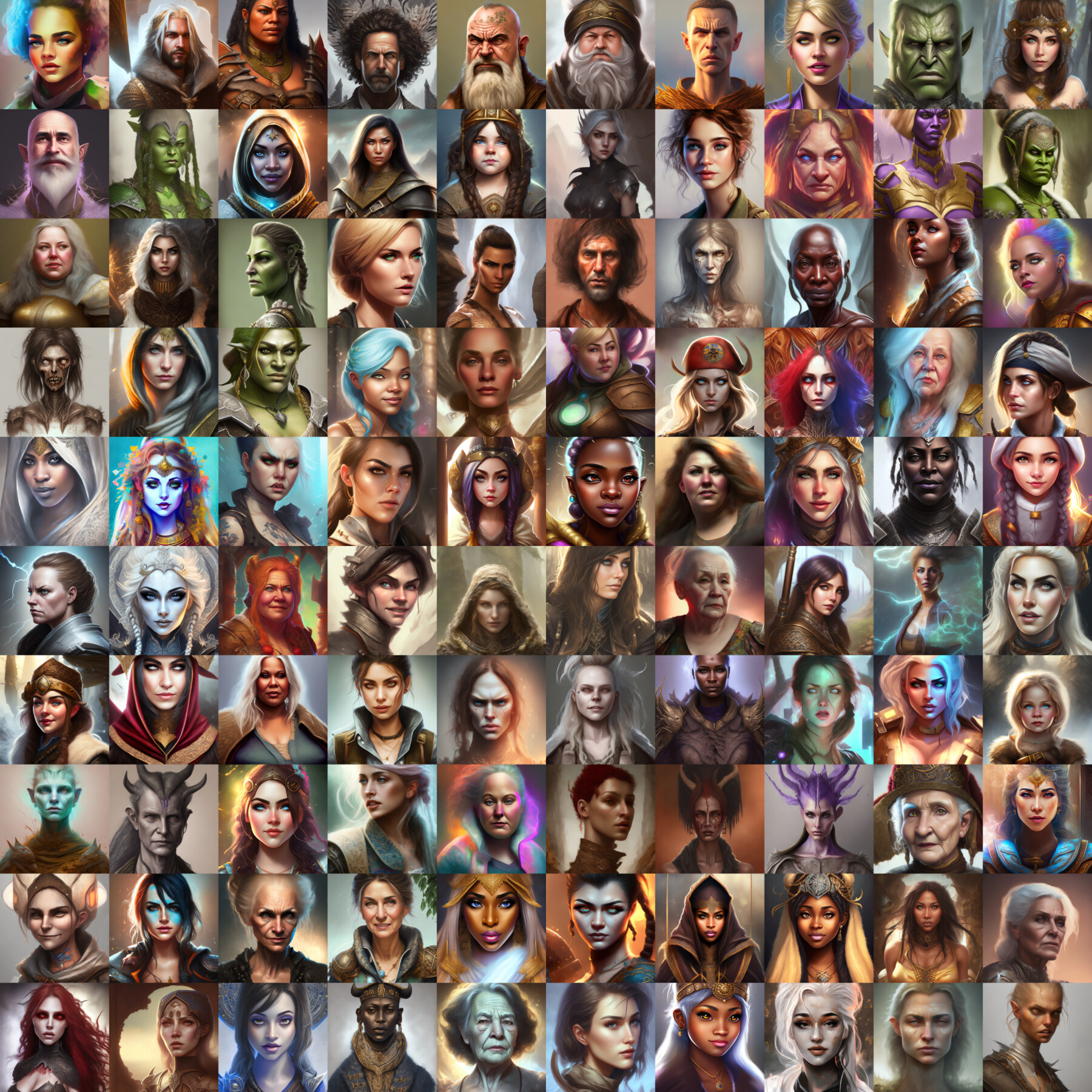 ArtStation - VTT / TTRPG - Fantasy Portrait Pack 4 - 200 Characters ...