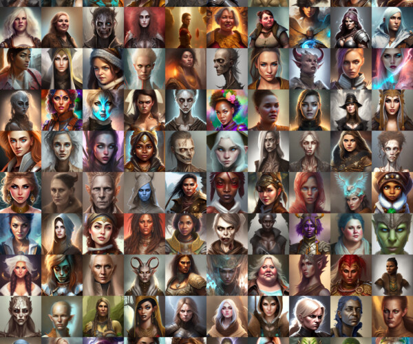 ArtStation - VTT / TTRPG - Fantasy Portrait Pack 7 - 200 Characters ...