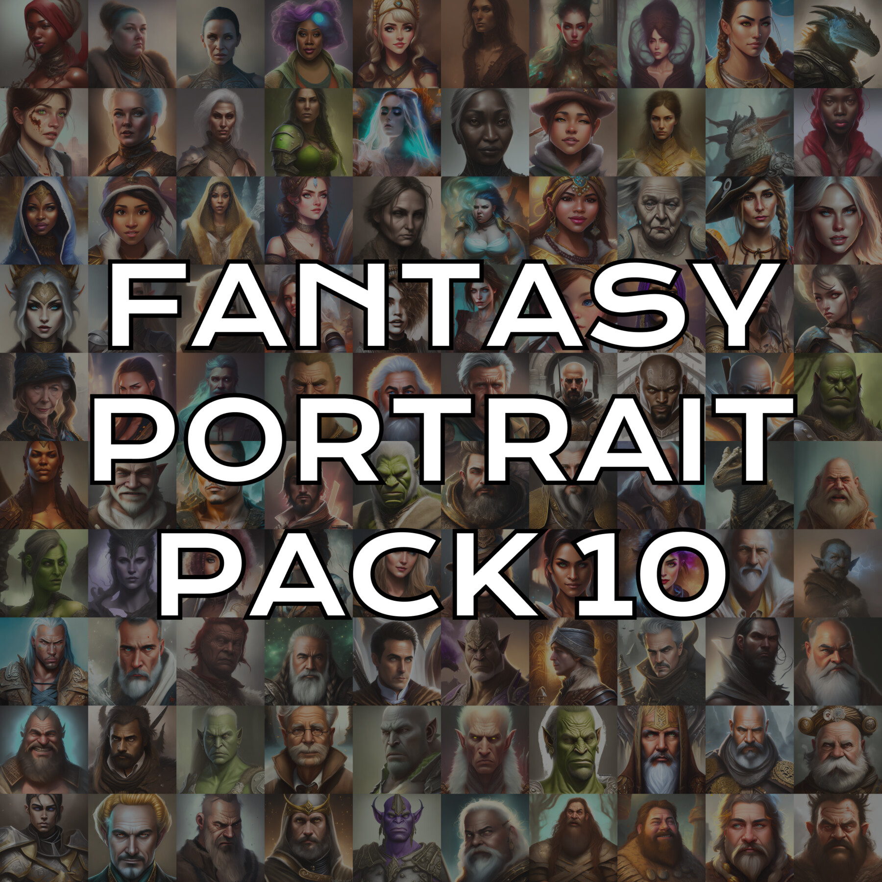 ArtStation - VTT / TTRPG - Fantasy Portrait Pack 10 - 200 Characters ...