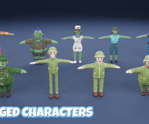 ArtStation - Military Zombie APOCALYPSE Bundle | Game Assets