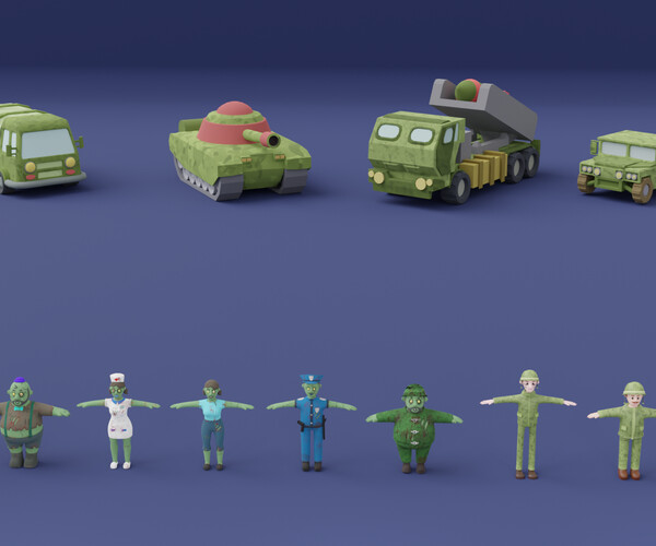 ArtStation - Military Zombie APOCALYPSE Bundle | Game Assets