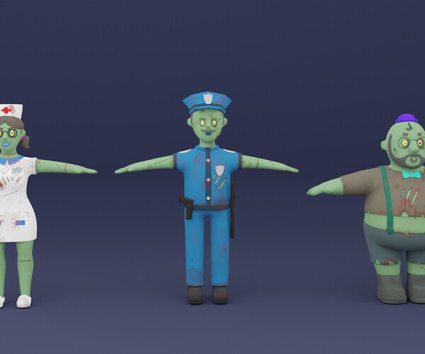ArtStation - Military Zombie APOCALYPSE Bundle | Game Assets