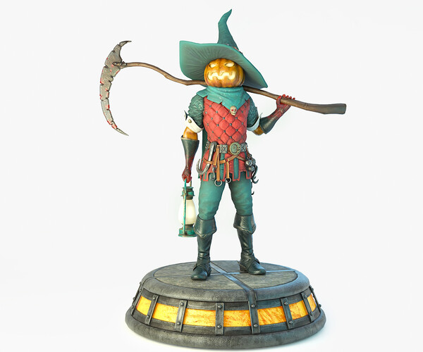 ArtStation - Pumpkin souls reaper Low-poly 3D model | Game Assets