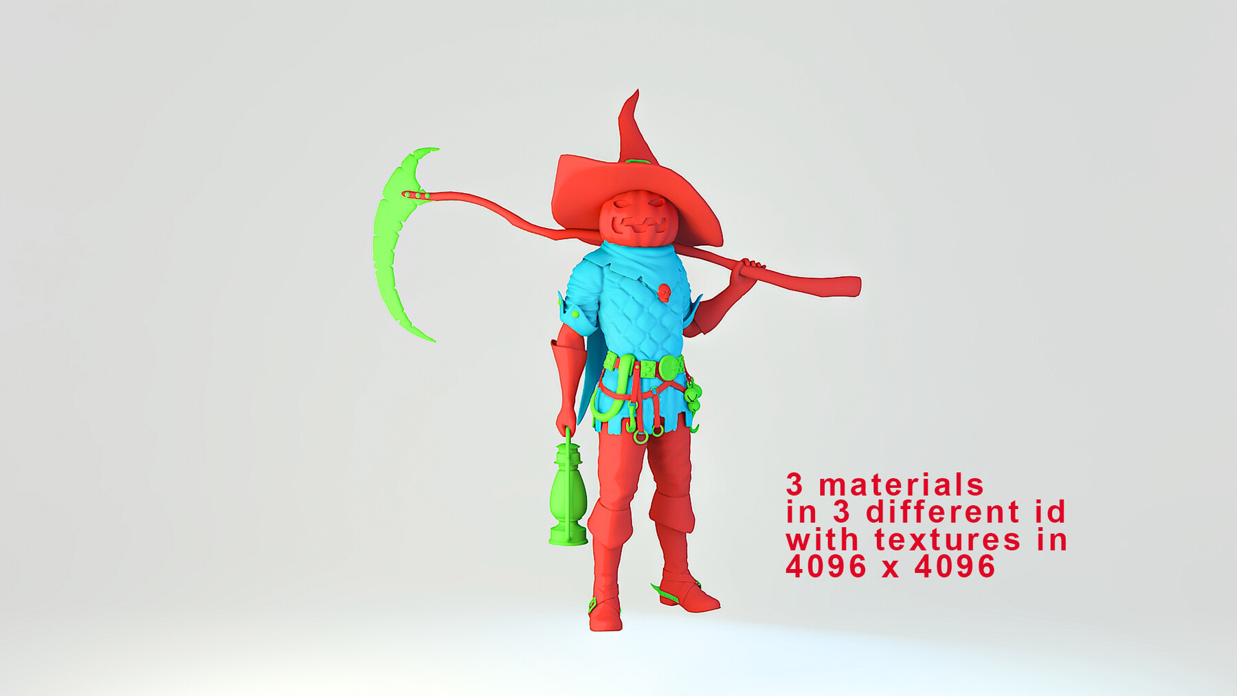 ArtStation - Pumpkin souls reaper Low-poly 3D model | Game Assets