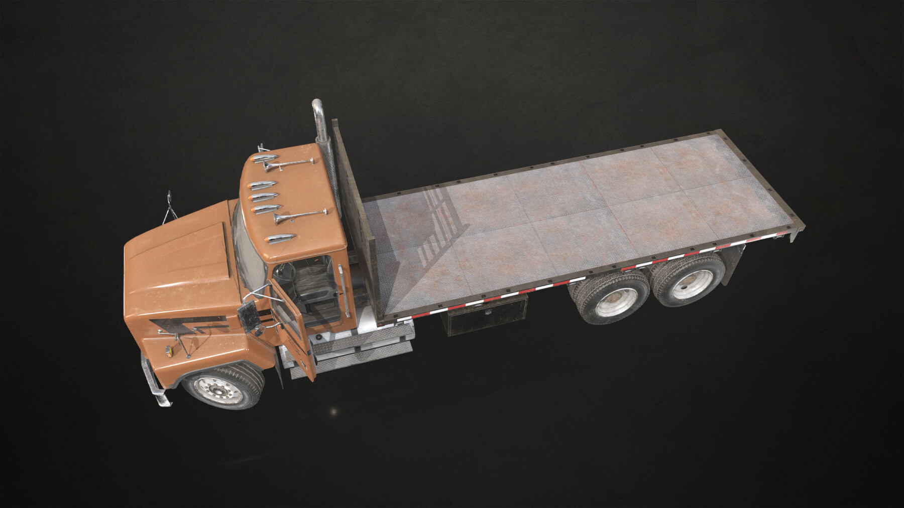 ArtStation - Classic Flatbed Truck - Low Poly | Game Assets