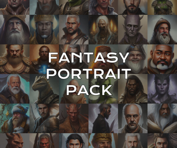ArtStation - VTT / TTRPG - Fantasy Portrait Pack - Free Sample | Game ...